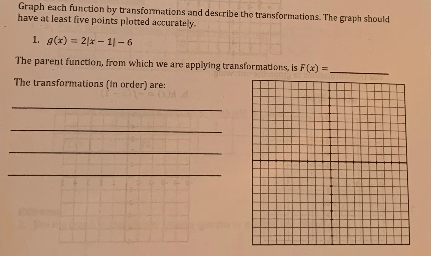 Solved Graph each function by transformations and describe | Chegg.com