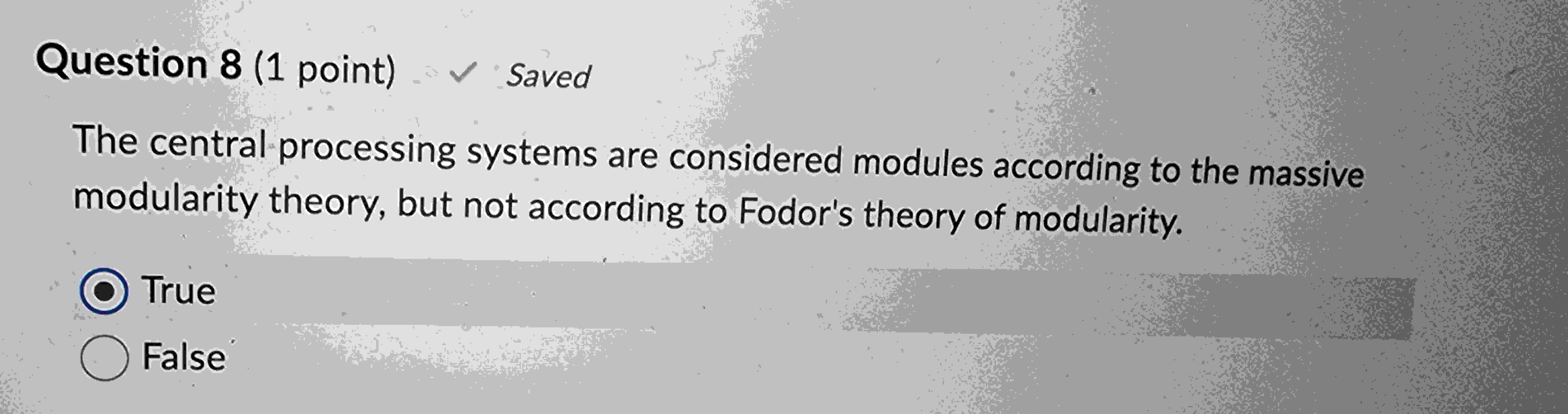 Solved Question 8 (1 ﻿point)The central processing systems | Chegg.com