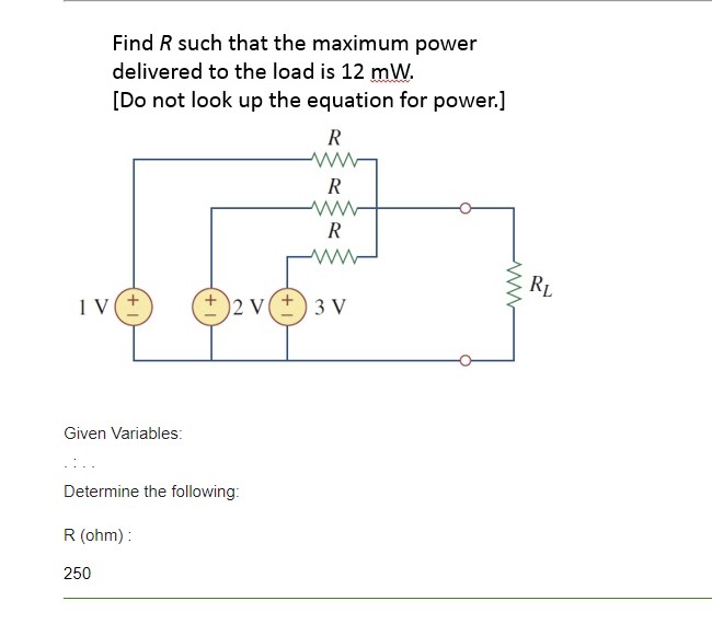 Solved Find R ﻿such that the maximum power delivered to the | Chegg.com