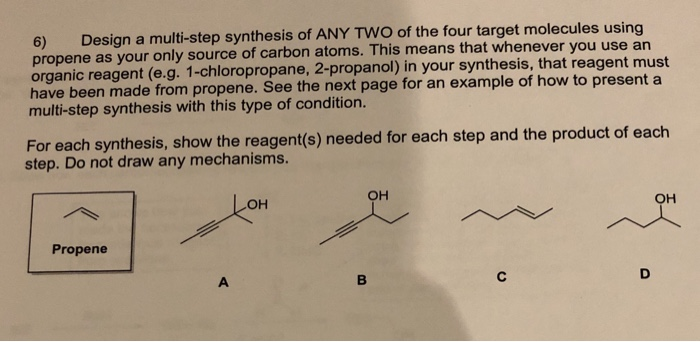 Solved 6) Design a multi-step synthesis of ANY TWO of the | Chegg.com