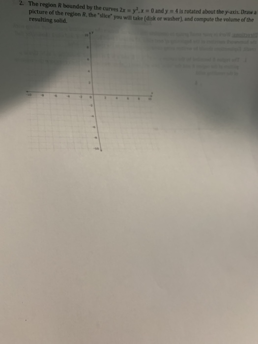 Solved 4. The region R bounded by the curves y = x.y = 1, | Chegg.com