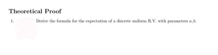 Solved Derive the formula for the expectation of a discrete | Chegg.com