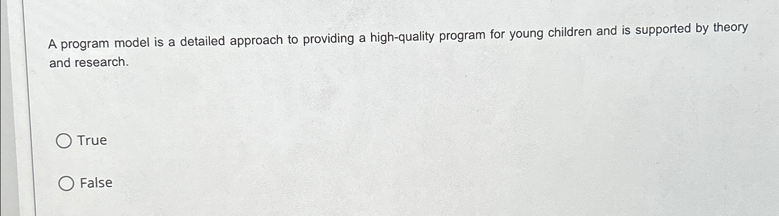 Solved A program model is a detailed approach to providing a | Chegg.com