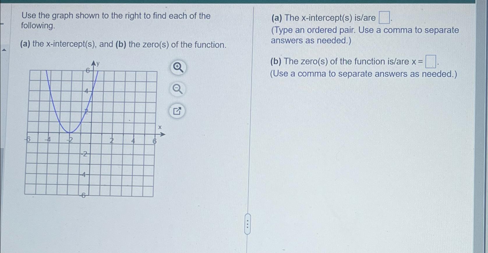 Solved Use the graph shown to the right to find each of the | Chegg.com