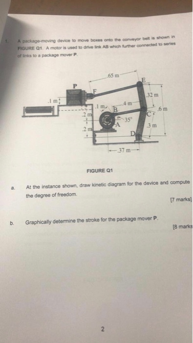 A package-moving device to move boxes onto the | Chegg.com