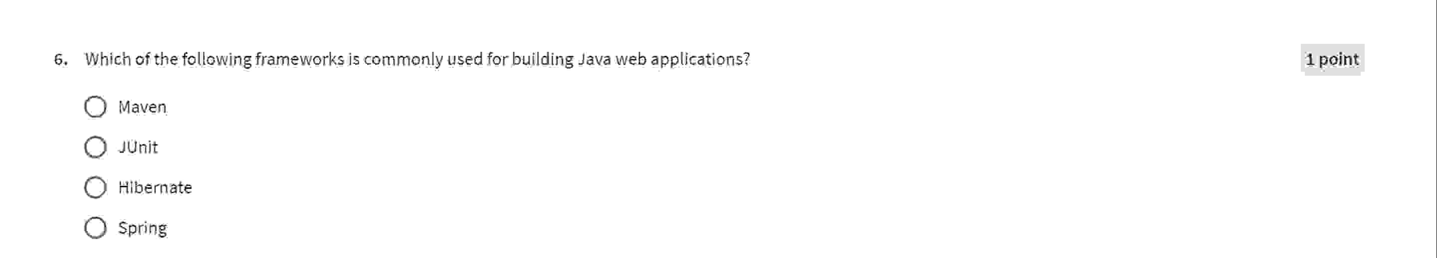 Solved Which of the following frameworks is commonly used | Chegg.com
