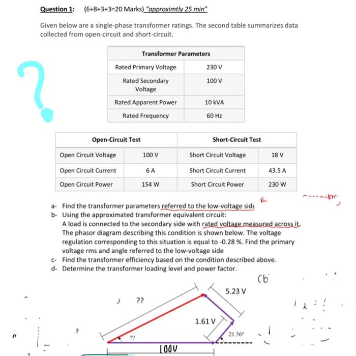 Solved Question 1: (6+8+3+3=20 Marks) "approximtly 25 min" | Chegg.com