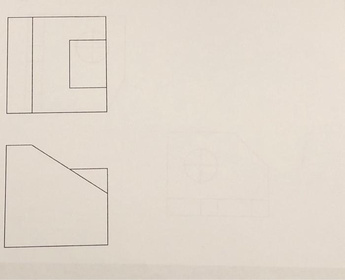 Solved For the first one draw the missing front view.For the | Chegg.com