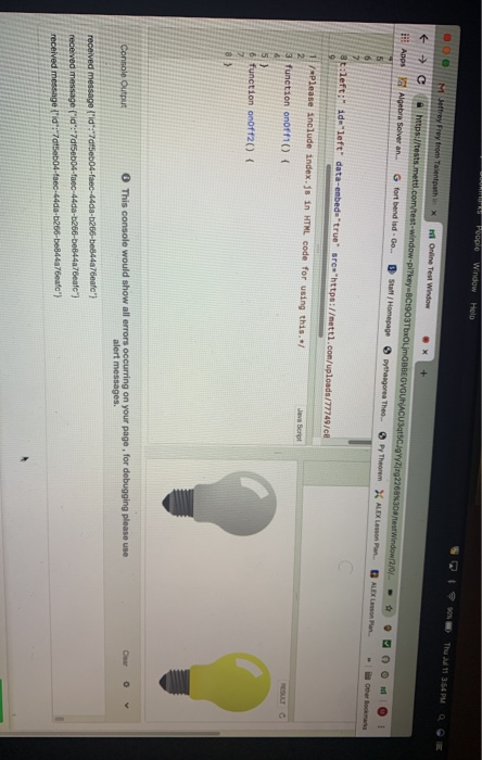 Solved Light bulbs You are the Front-end developer of your | Chegg.com