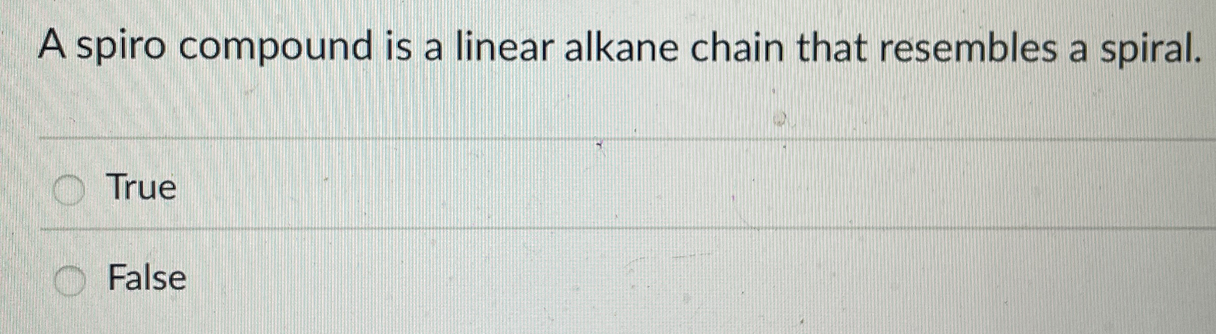 Solved A spiro compound is a linear alkane chain that | Chegg.com