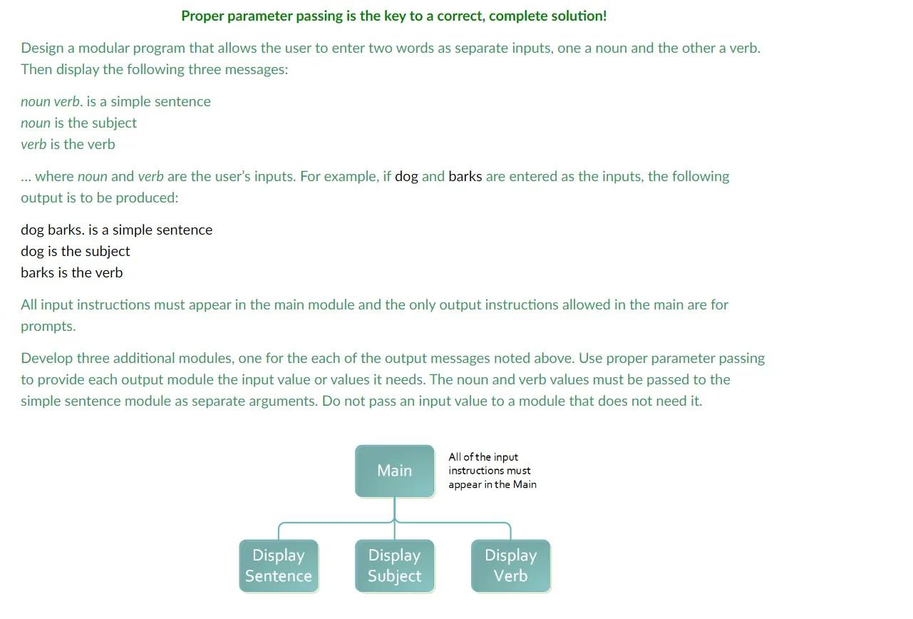 Solved Proper Parameter Passing Is The Key To A Correct