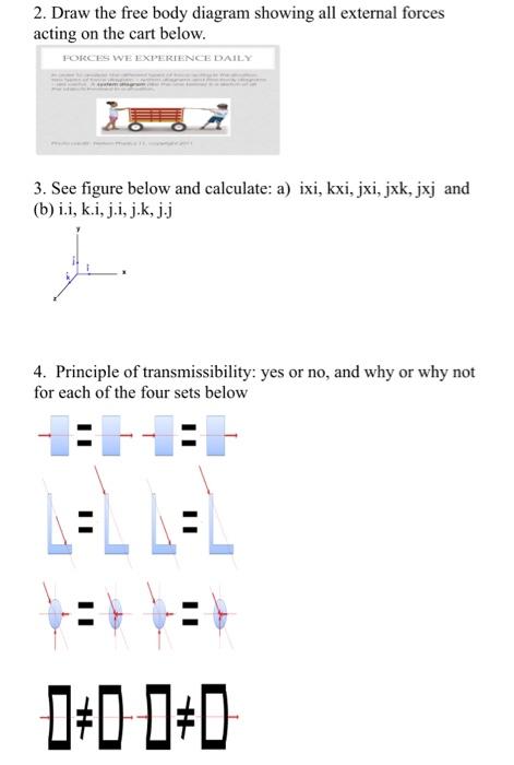 Solved 2. Draw the free body diagram showing all external | Chegg.com