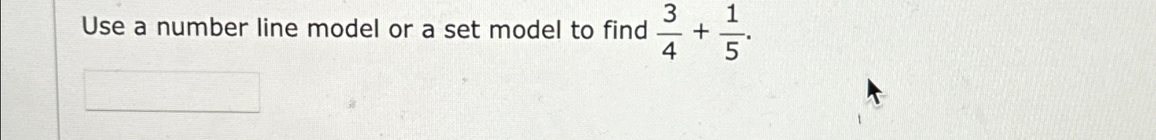 Solved Use a number line model or a set model to find 34+15. | Chegg.com