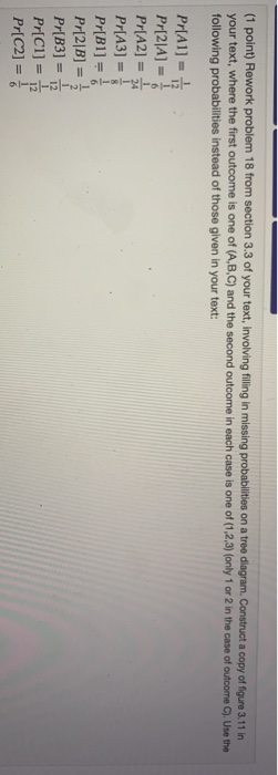 Solved (1 point) Rework problem 18 from section 3.3 of your | Chegg.com