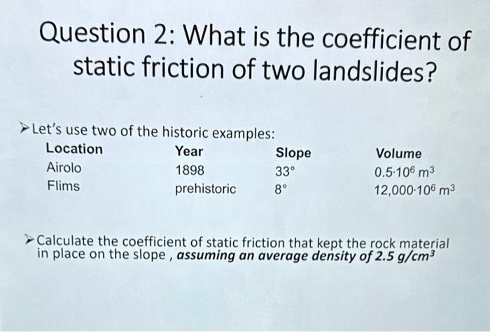 Solved Question 2: What is the coefficient of static | Chegg.com