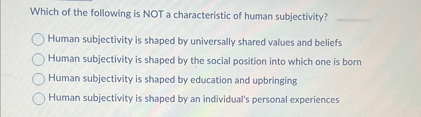 Solved Which of the following is NOT a characteristic of | Chegg.com