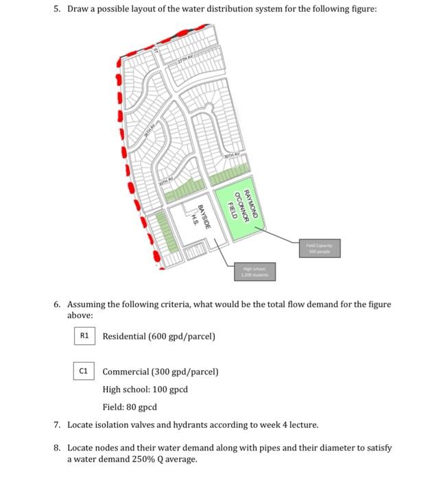 Solved 4. From the picture above, if hydrant 1 is fed by | Chegg.com