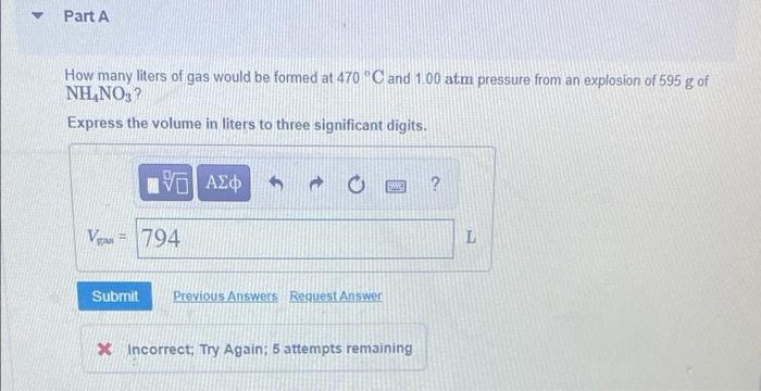 Solved Ammonium nitrate can decompose explosively when | Chegg.com