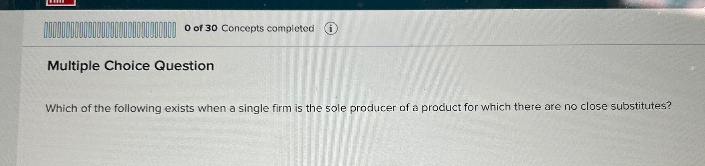Solved Which of the following exists when a single firm is | Chegg.com
