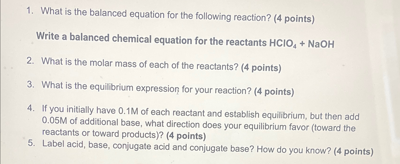 Solved What is the balanced equation for the following | Chegg.com