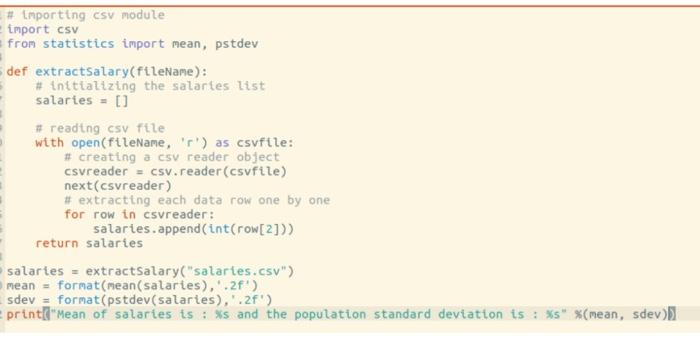 Solved draw a flow chart for function extract salary(file | Chegg.com