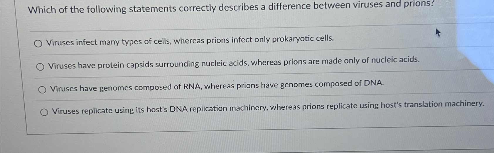 Solved Which of the following statements correctly describes | Chegg.com