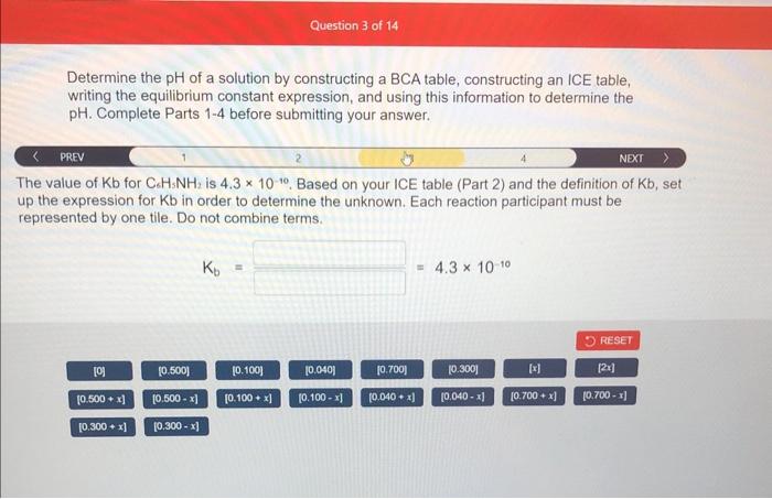 Solved Determine the pH of a solution by constructing a BCA | Chegg.com