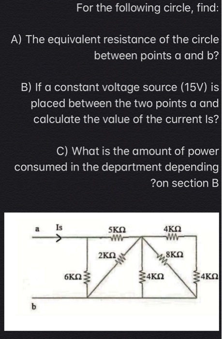 Solved For the following circle, find: A) The equivalent | Chegg.com