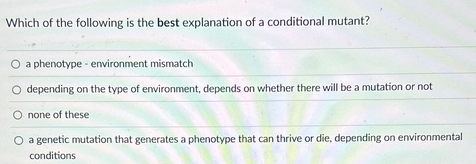 Solved Which Of The Following Is The Best Explanation Of A