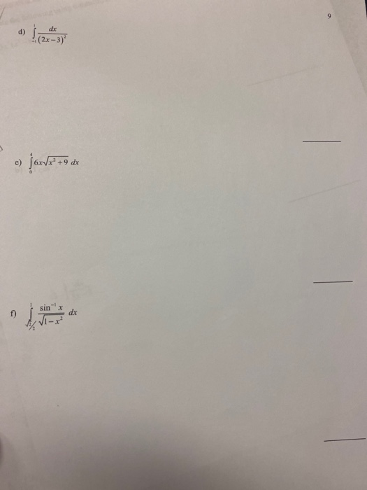Solved integrate the following using u-substitution. provide | Chegg.com