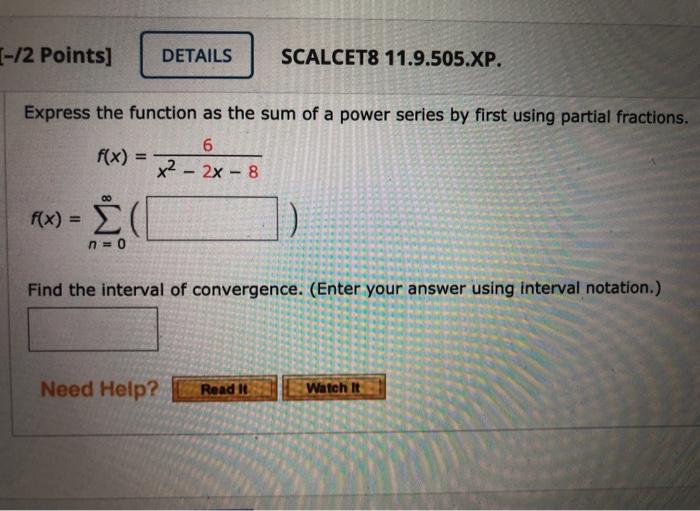 Solved Tutorial Exercise Find a power series representation | Chegg.com