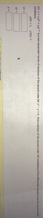 Solved -Y . Find a solution of the second-order IVP | Chegg.com