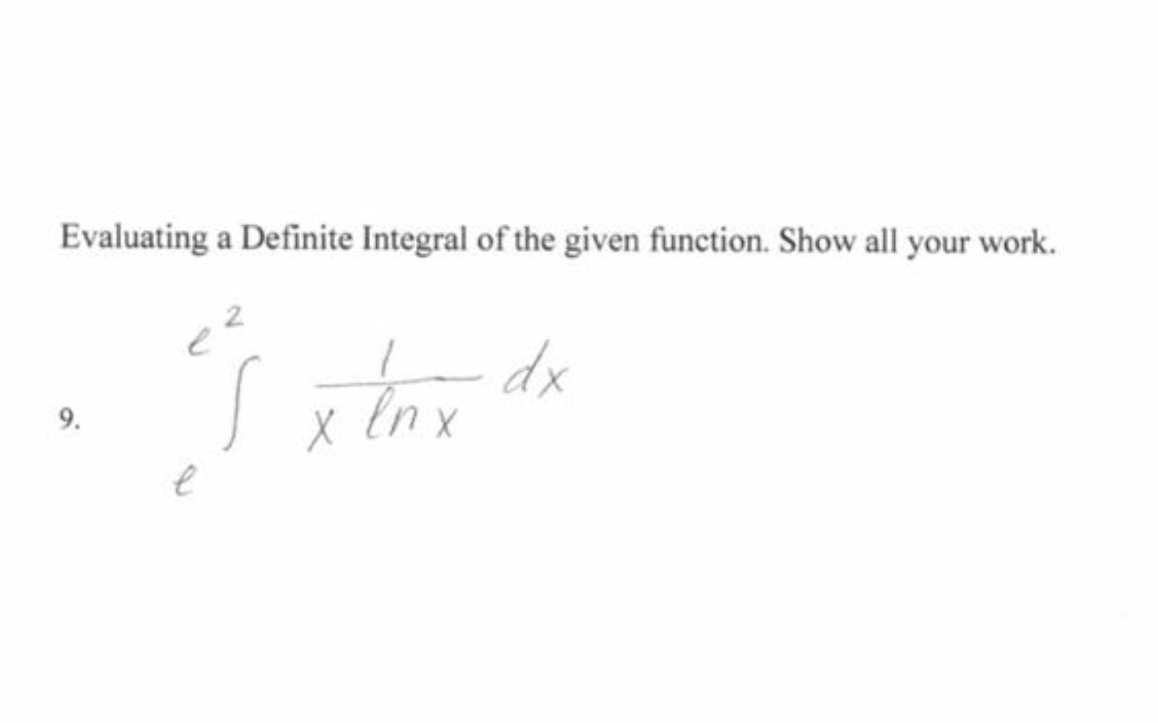Solved Evaluating a Definite Integral of the given function. | Chegg.com