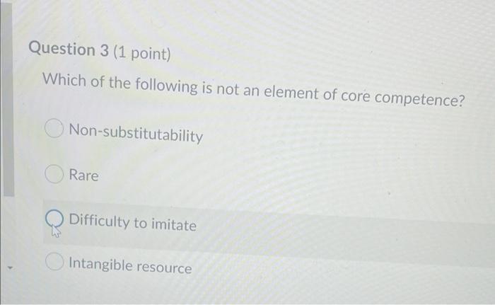 Solved Question 3 (1 point) Which of the following is not an | Chegg.com