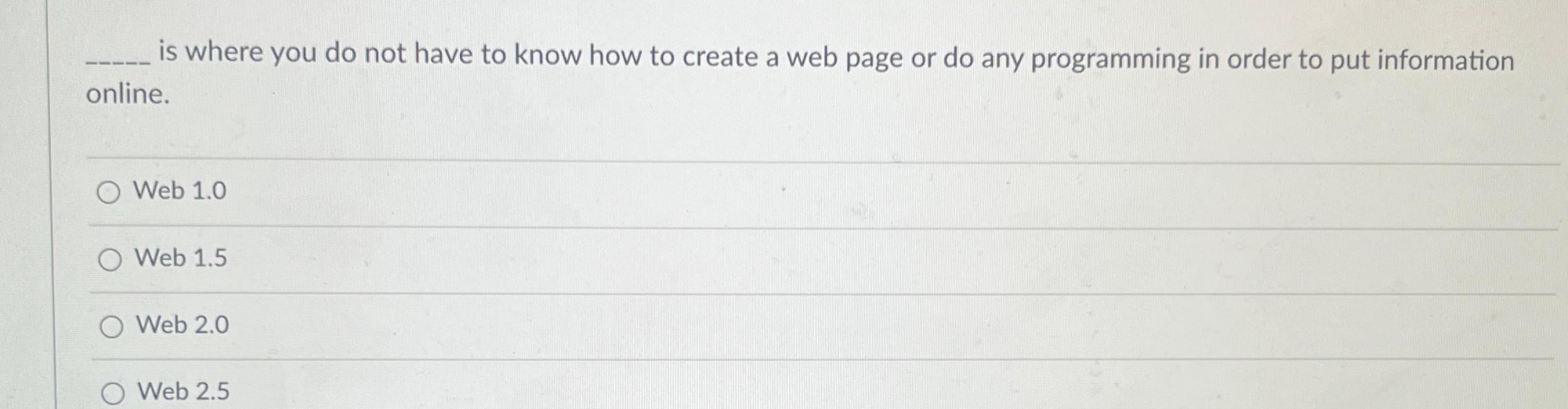 Solved is where you do not have to know how to create a web | Chegg.com