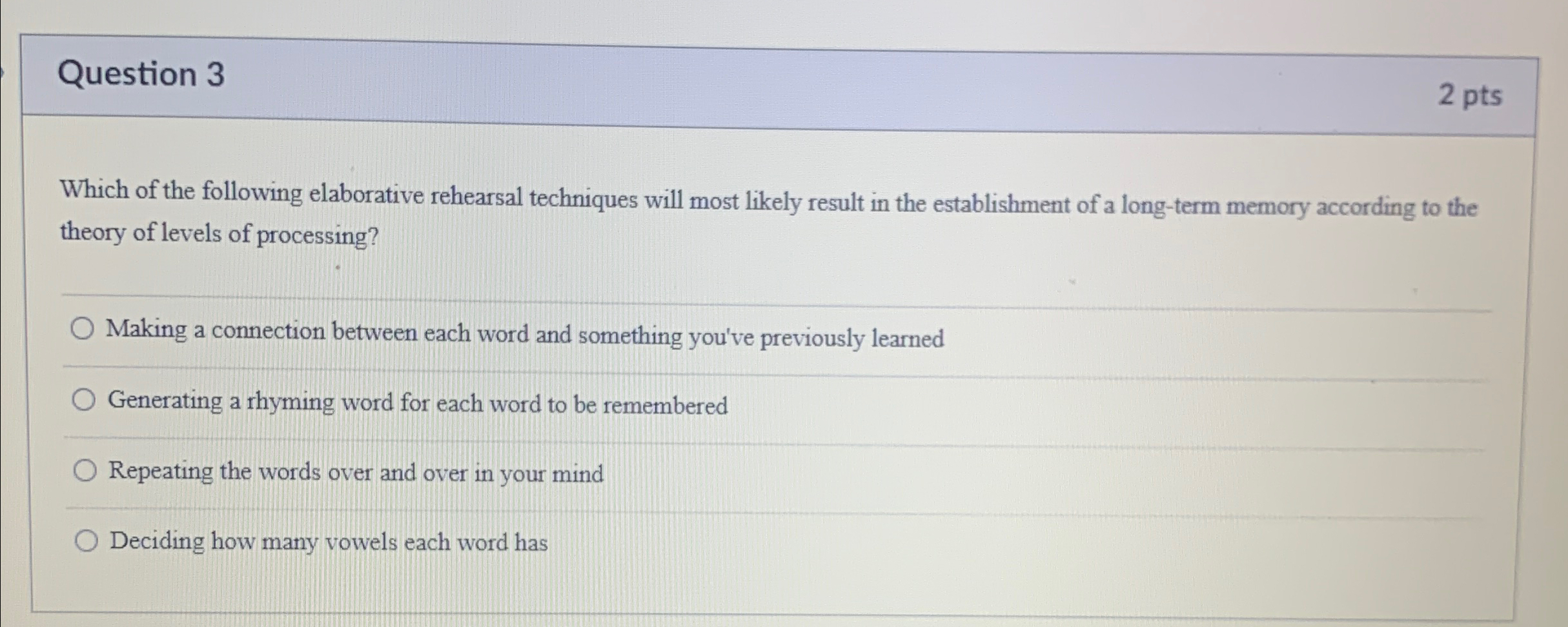 Solved Question 32 ﻿ptsWhich of the following elaborative | Chegg.com