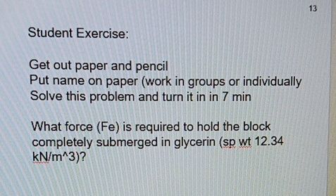 13\\nStudent Exercise:\\nGet out paper and | Chegg.com
