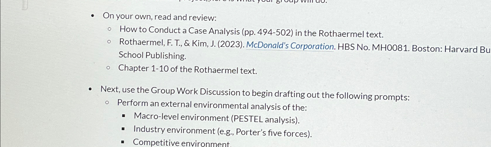 Solved On your own, read and review:How to Conduct a Case | Chegg.com
