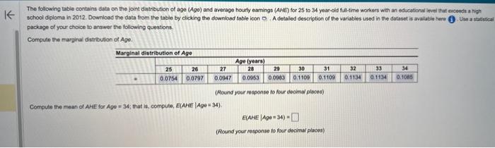 Solved The following table contains data on the joint | Chegg.com