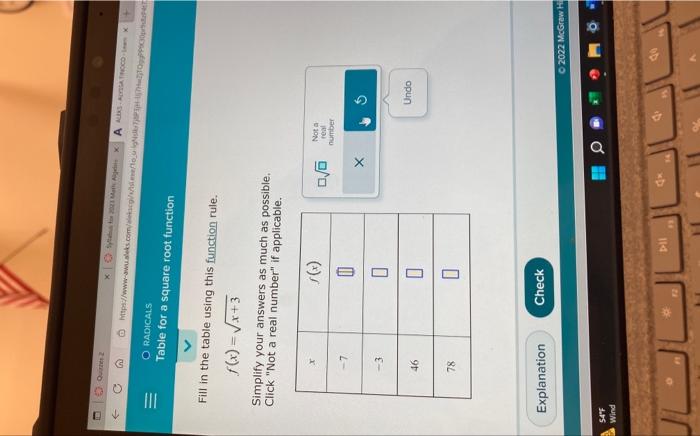 Solved Fill in the table using this function rule. f(x)=x+3 | Chegg.com