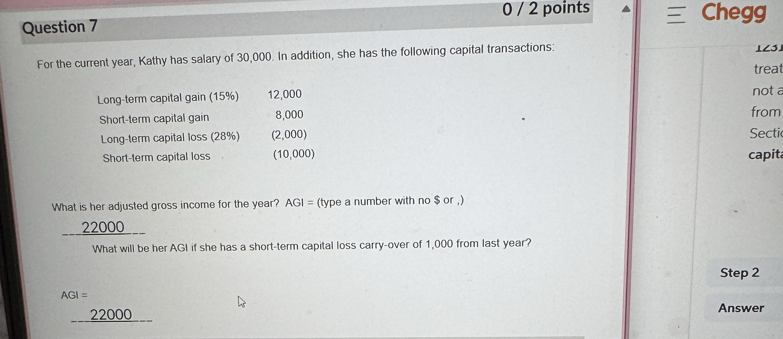 Solved Question 702 ﻿pointsFor the current year, Kathy has | Chegg.com