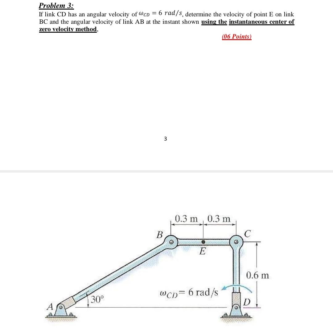 Solved using the instantaneous center of zero velocity | Chegg.com