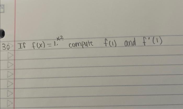 Solved If f(x)=1x2 compute f(1) and f′(1) | Chegg.com