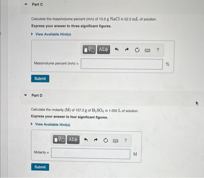 Solved Calculate the mass percent (m/m) of a solution | Chegg.com