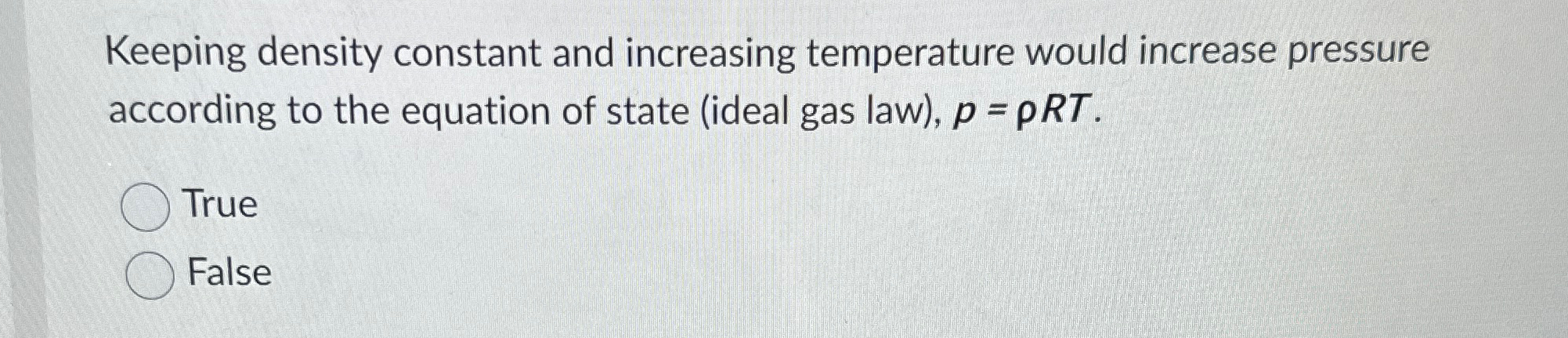 Solved Keeping density constant and increasing temperature | Chegg.com