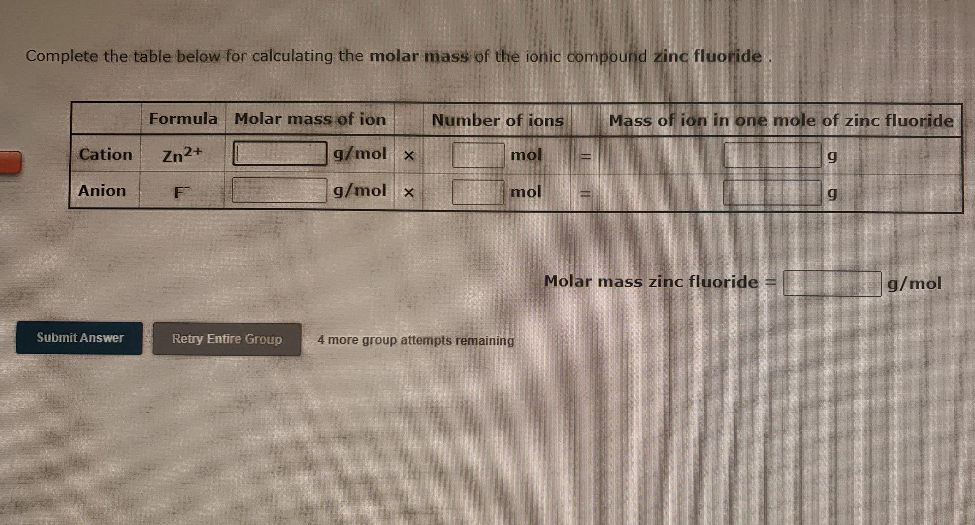 Solved Complete the table below for calculating the | Chegg.com
