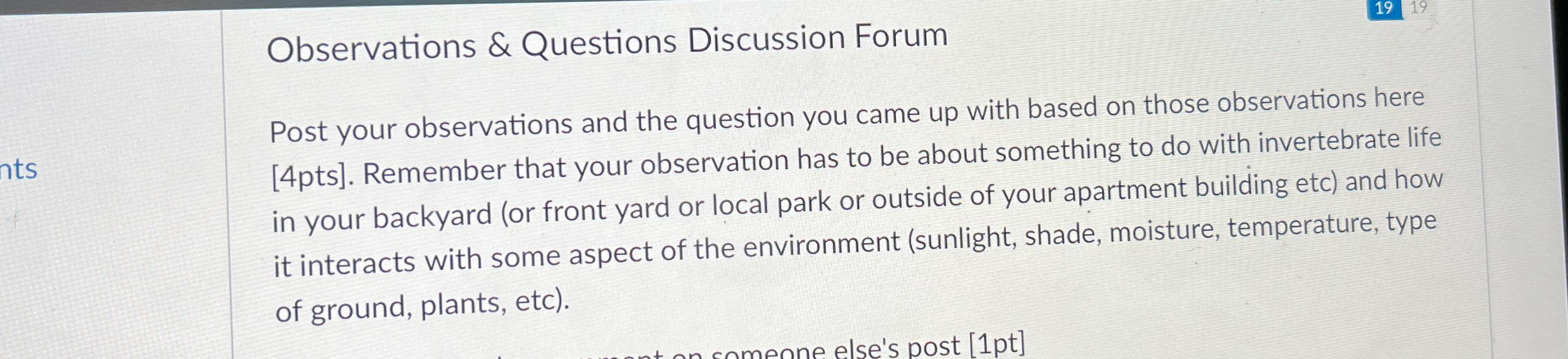 Solved Observations & Questions Discussion ForumPost your | Chegg.com Solved Observations & Questions Discussion ForumPost your | Chegg.com