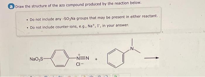 Solved Draw the structure of the azo compound produced by | Chegg.com