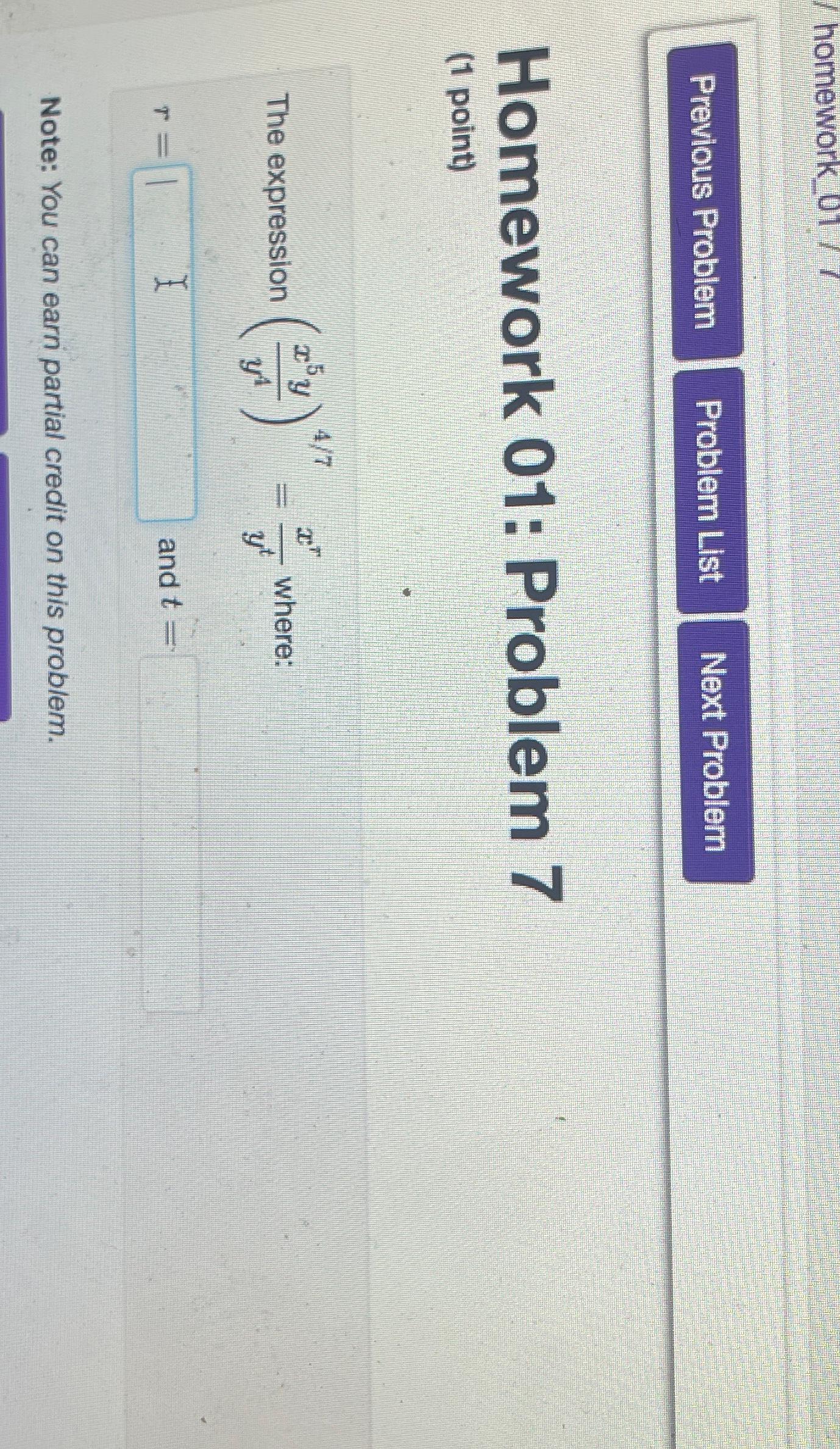 Solved Homework 01: Problem 7(1 ﻿point)The expression | Chegg.com