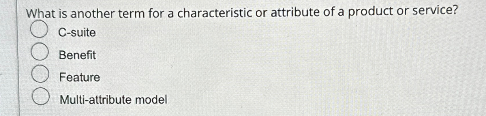 Solved What is another term for a characteristic or | Chegg.com